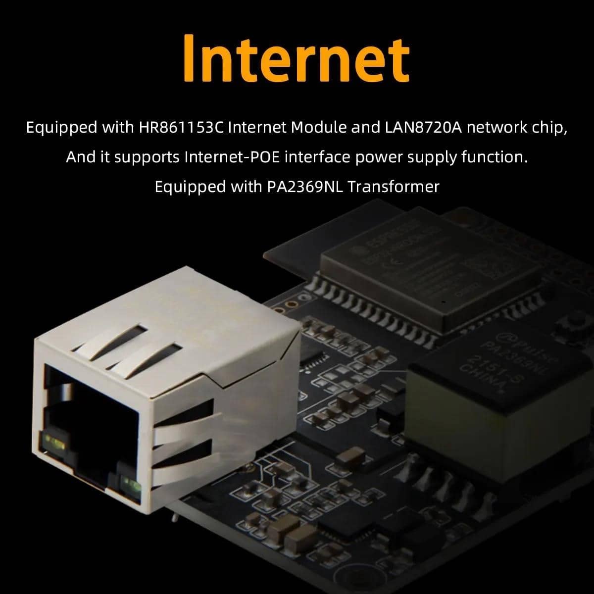 LILYGO- TTGO T-Internet-POE ESP32 Ethernet Adaptörü LAN8720A Geliştirme Kartı İndirici ...